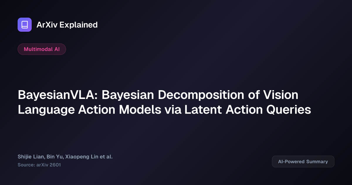 BayesianVLA: Bayesian Decomposition of Vision Language Action Models ...