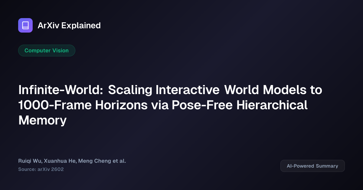 Infinite-World: Scaling Interactive World Models to 1000-Frame Horizons ...