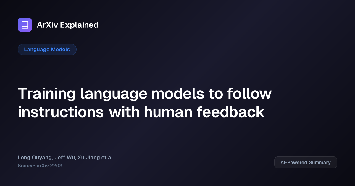 Training language models to follow instructions with human feedback ...